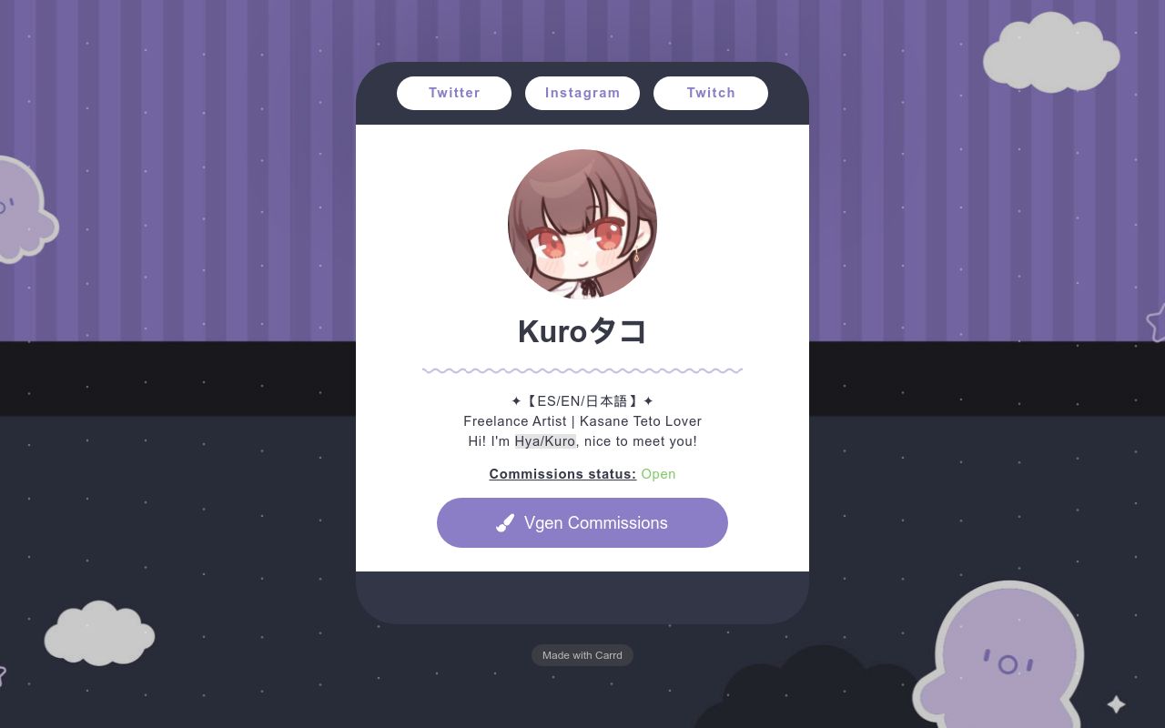 Kuro Carrd